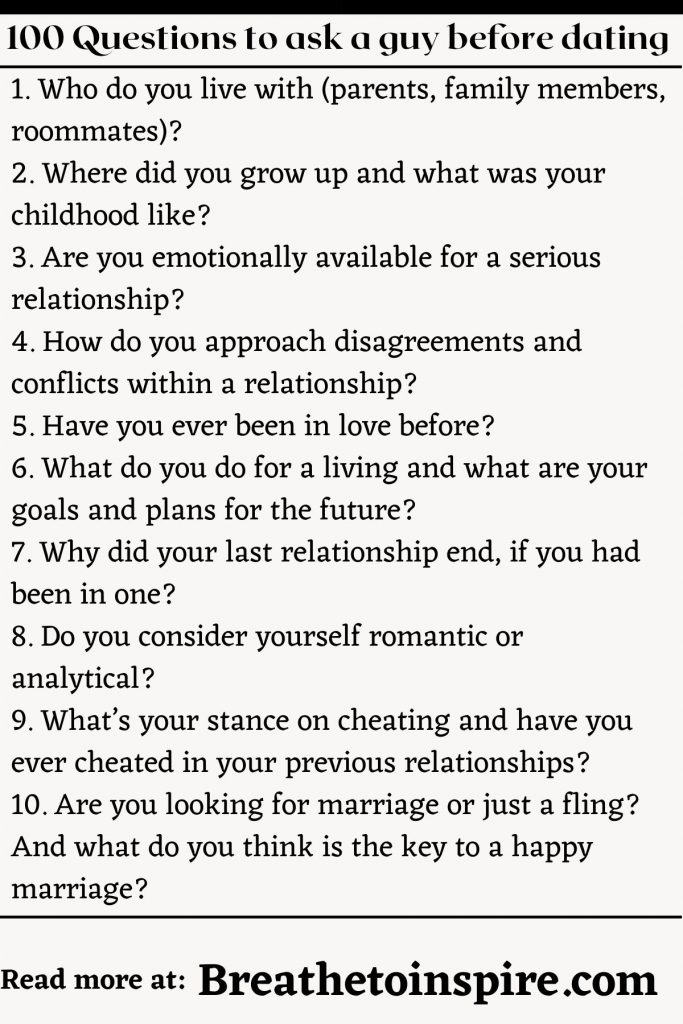100 Questions To Ask A Guy Before Dating Breathe To Inspire 100 Questions To Ask A Guy Before Dating Breathe To Inspire