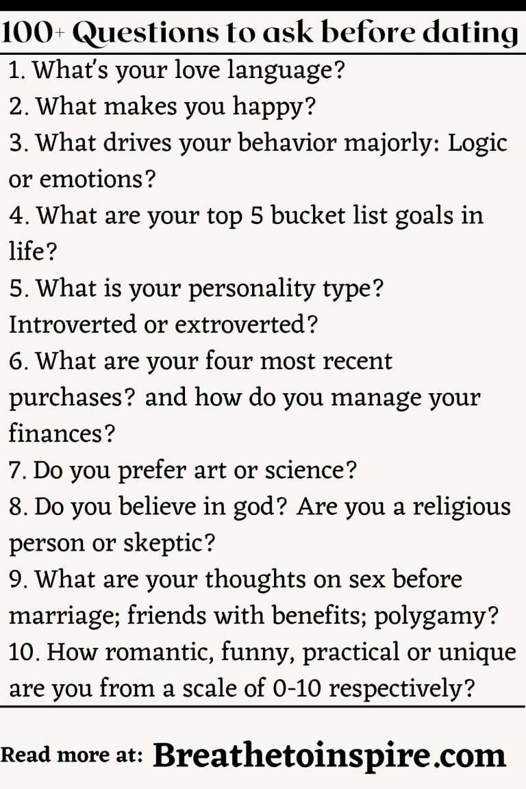 100+ Questions To Ask Before Dating (very Intuitive And Thoughtful ...