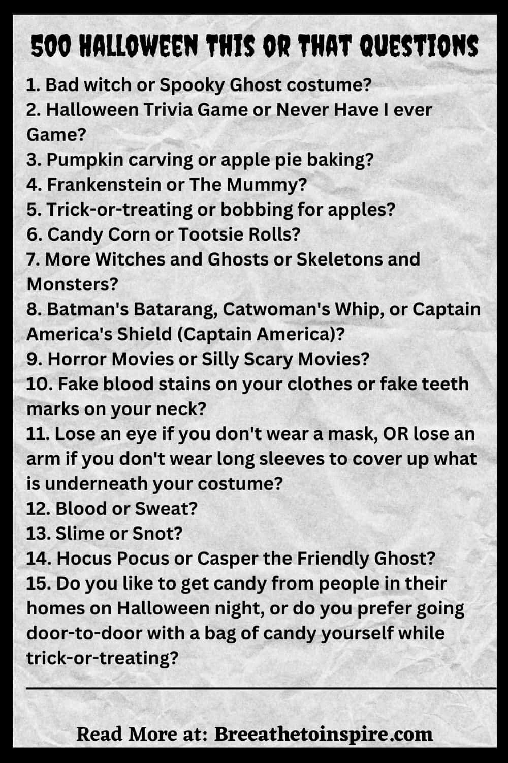 500 Halloween Questions To Ask For Fun Conversation - 2023 (Icebreakers ...