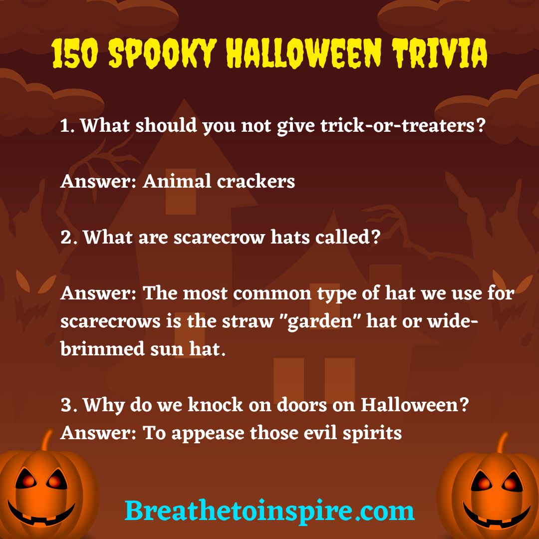 150 Ultimate Halloween Trivia Questions And Answers (Game Edition ...