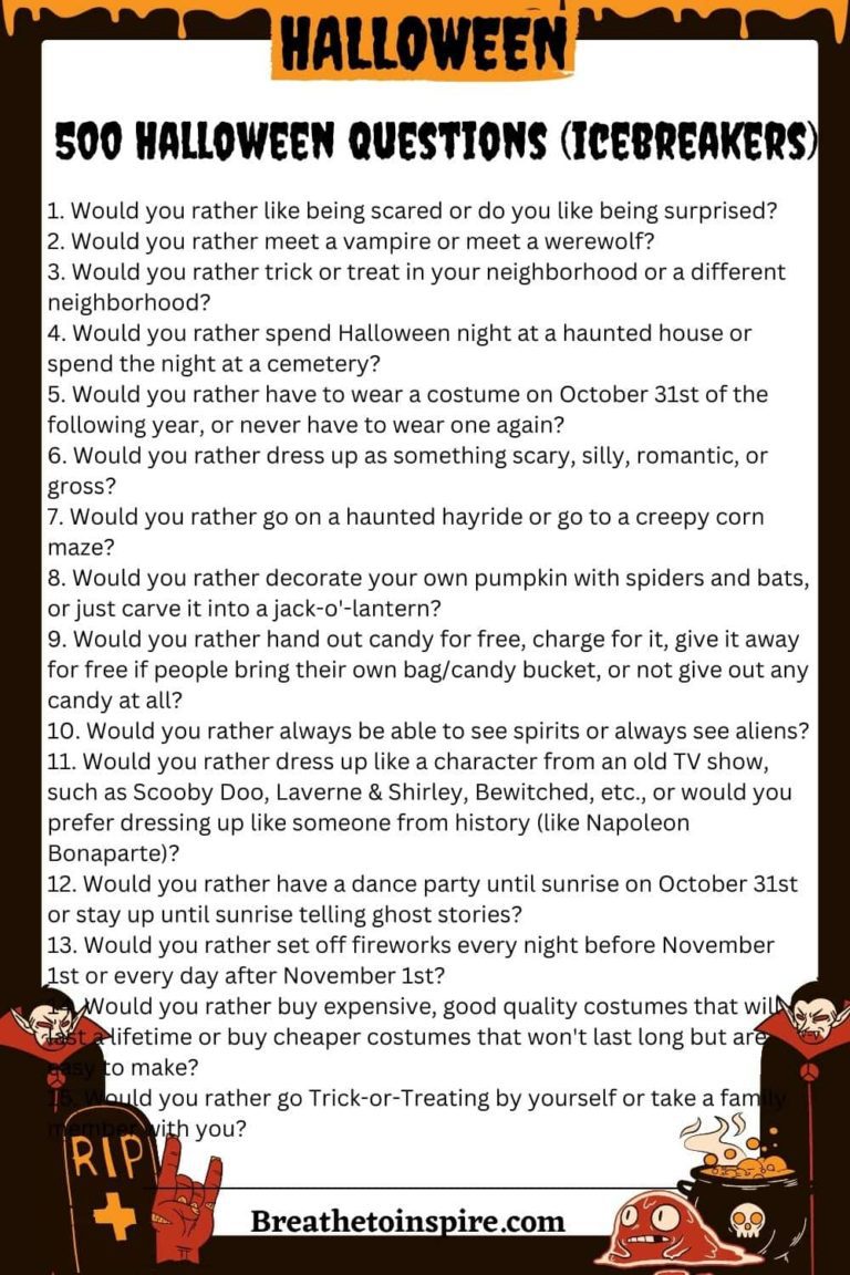500 Halloween Questions To Ask For Fun Conversation - 2023 (Icebreakers ...