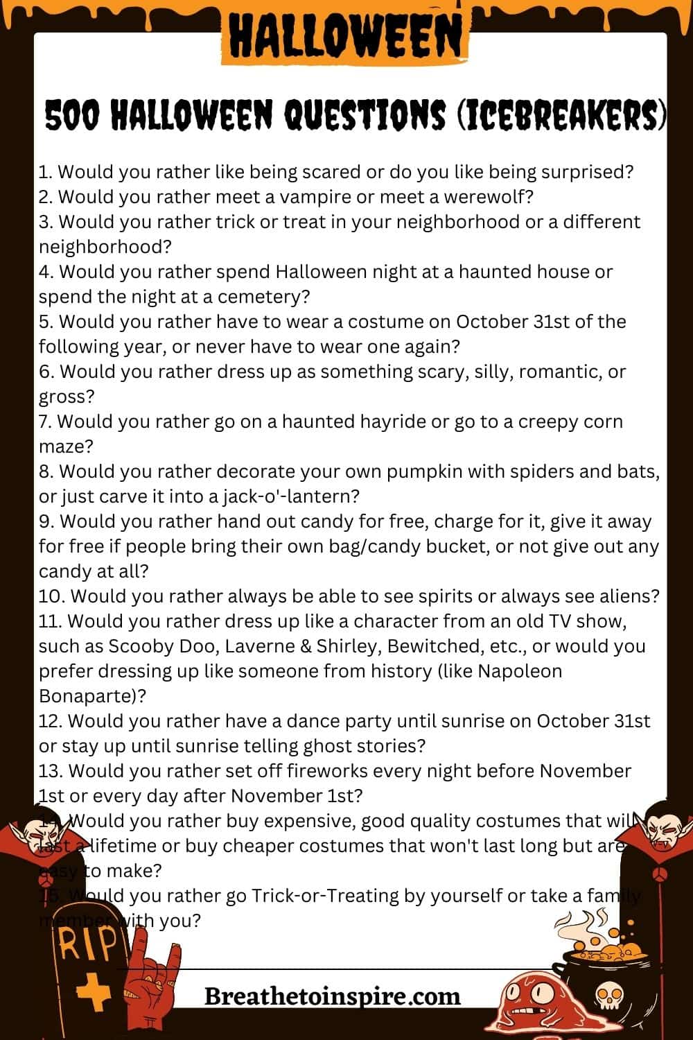500 Halloween Questions To Ask For Fun Conversation - 2023 (Icebreakers ...