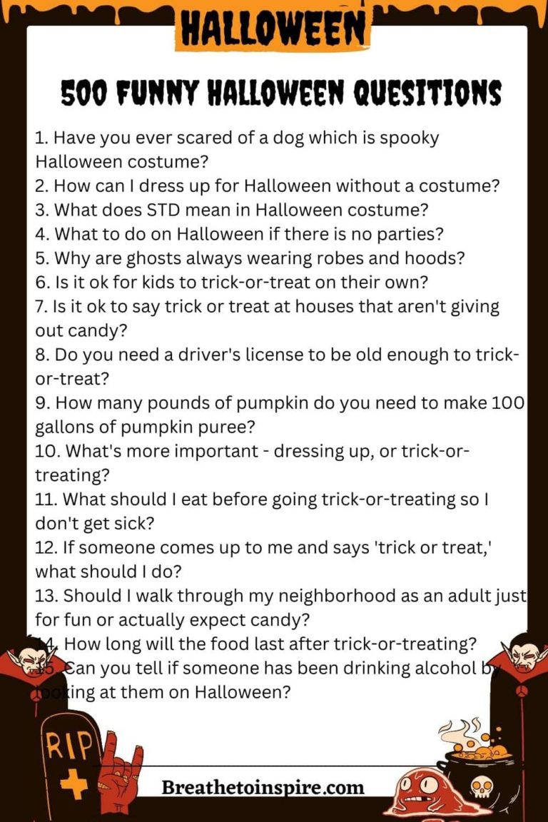 500 Halloween Questions To Ask For Fun Conversation - 2023 (Icebreakers ...