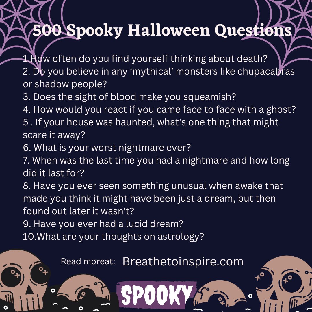 500 Halloween Questions To Ask For Fun Conversation - 2023 (Icebreakers ...