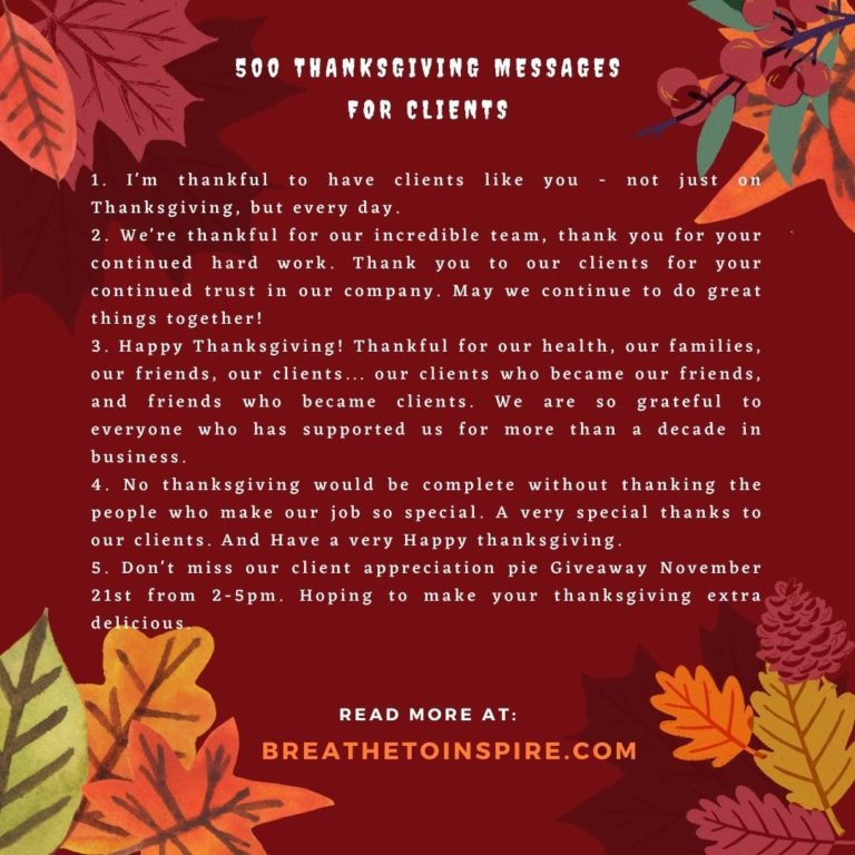 500 Thanksgiving Messages (For Friends, Family, Business, Team, Clients, Coworkers, Employees ...
