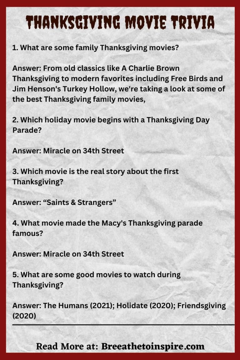 100+ Thanksgiving Trivia Questions And Answers For All Ages (ultimate ...