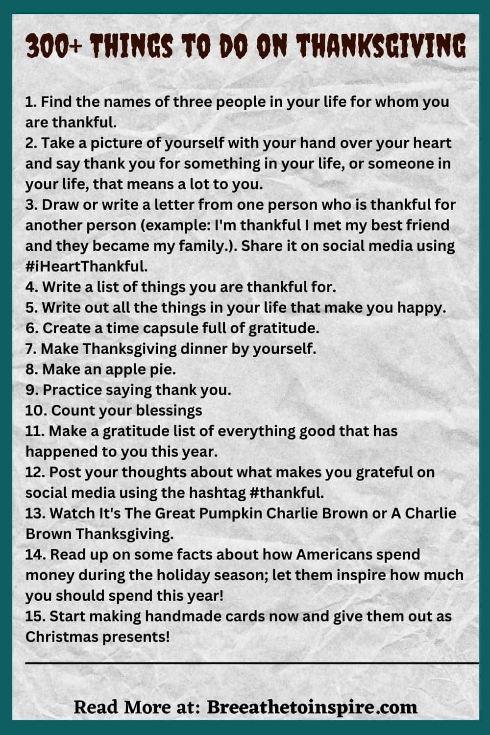 300+ Thanksgiving Activities That Are Sure To Get You In The Holiday ...