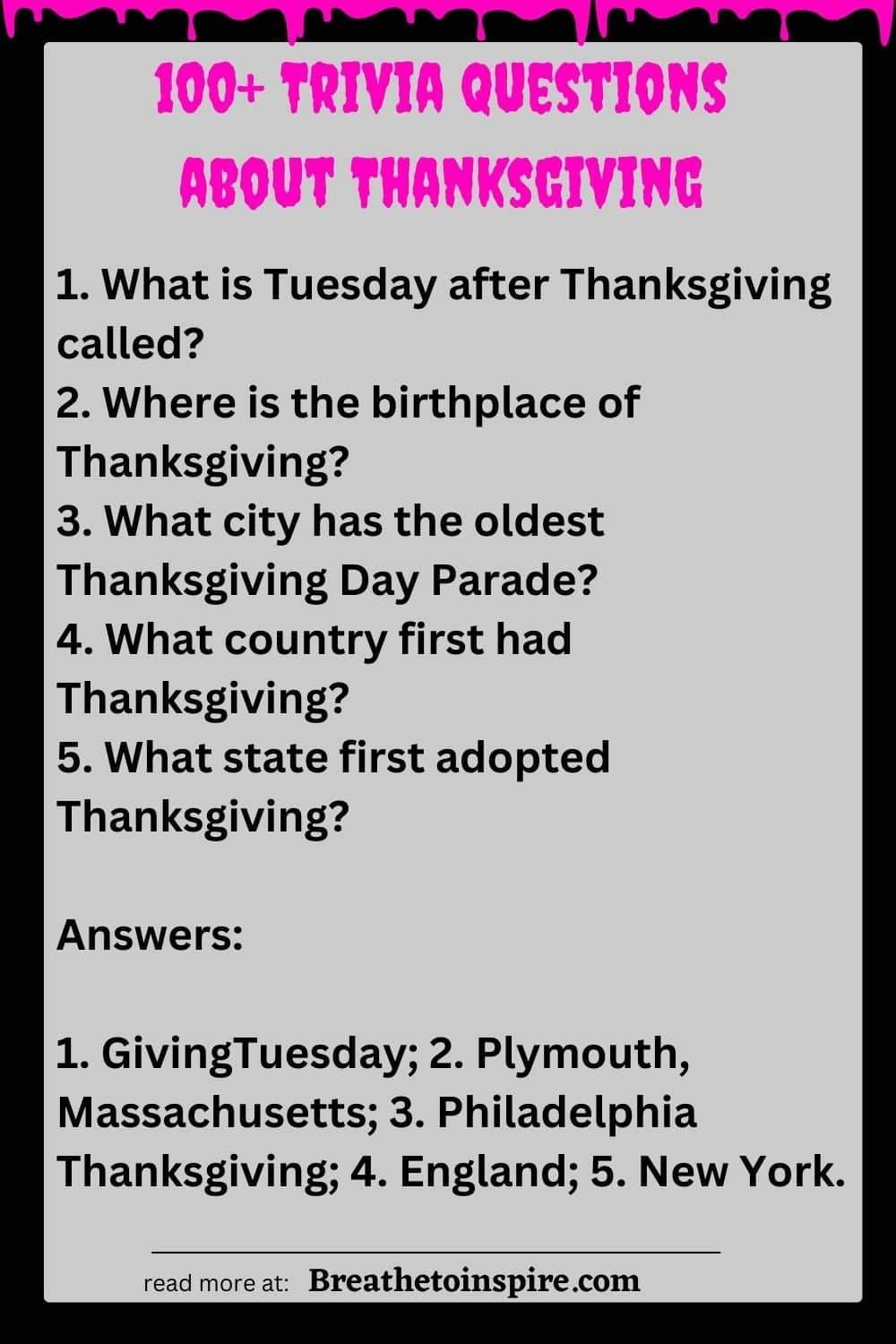 100+ Thanksgiving Trivia Questions And Answers For All Ages (ultimate ...
