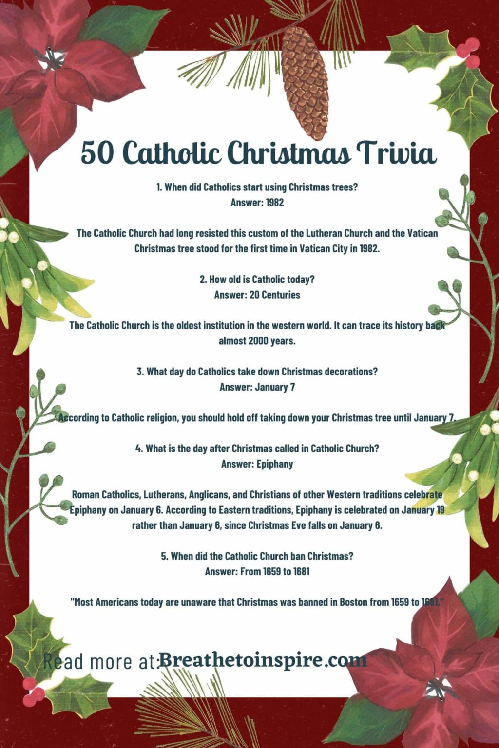 50 Catholic Christmas Trivia Questions And Answers - Breathe To Inspire