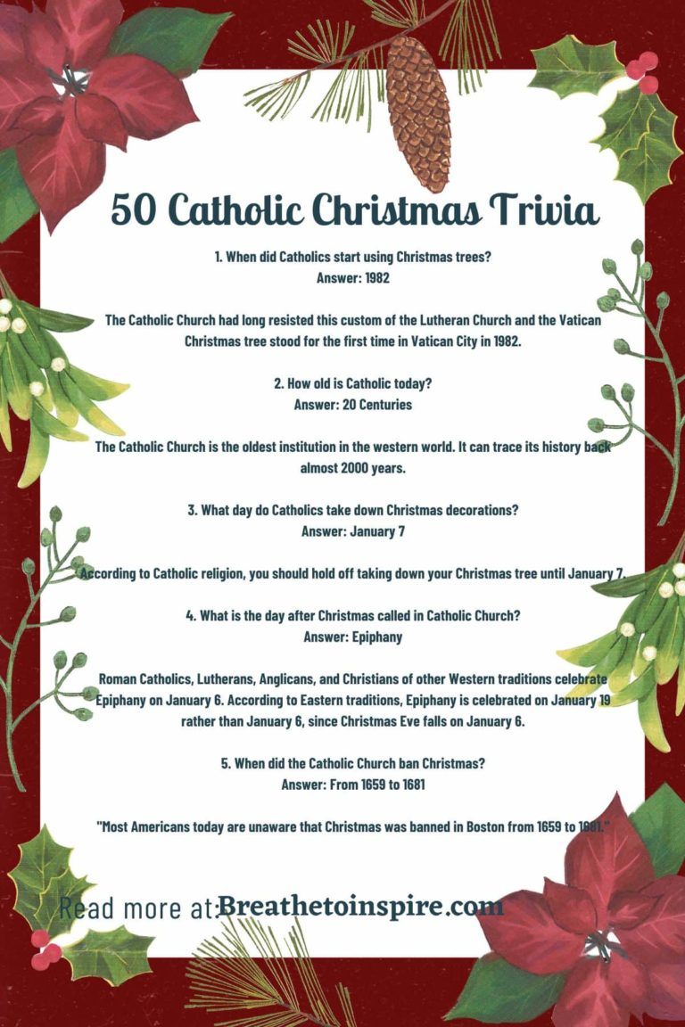 50 Catholic Christmas Trivia Questions And Answers - Breathe To Inspire
