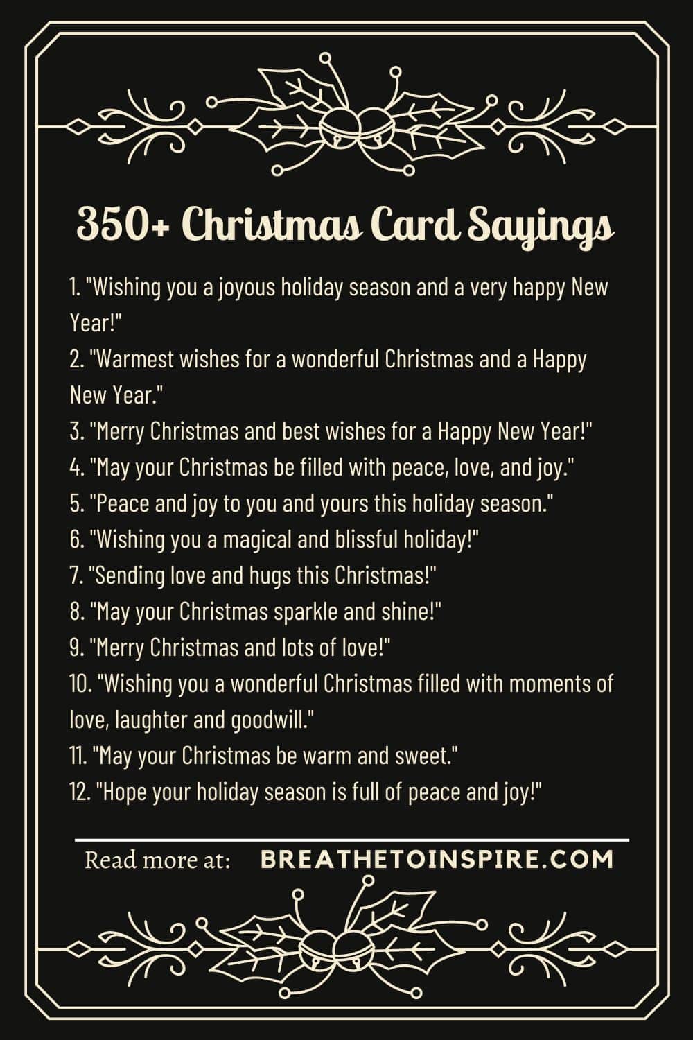 350+ Christmas Sayings For Greeting Cards, Signs, Wishes And Messages ...