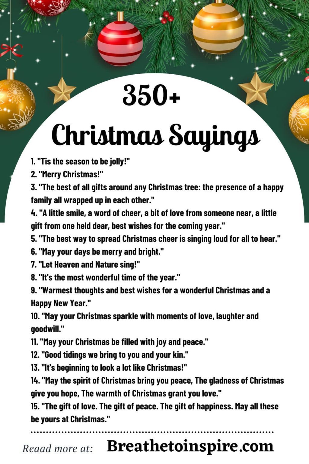 350+ Christmas Sayings For Greeting Cards, Signs, Wishes And Messages ...