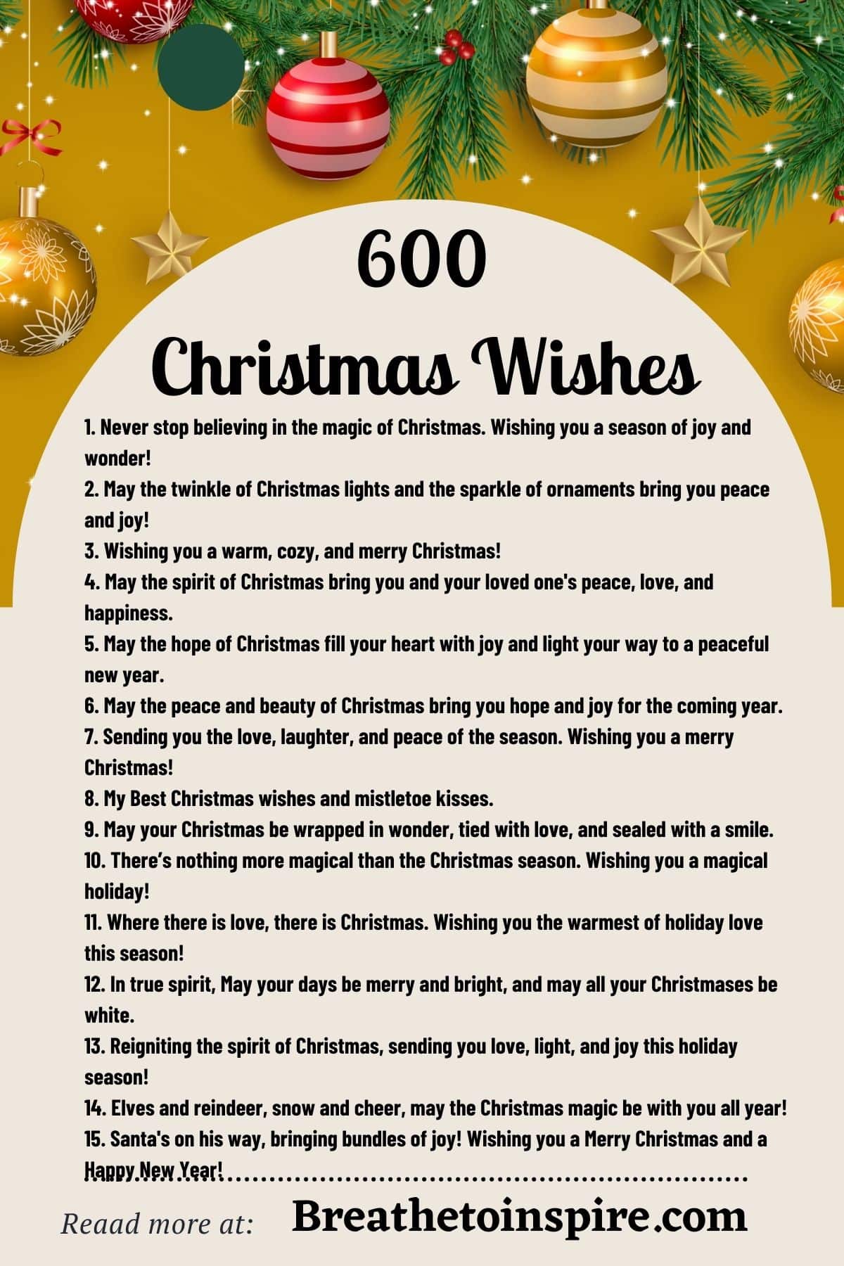 600 Christmas Wishes For The Xmas Holidays - 2023 Edition - Breathe To ...