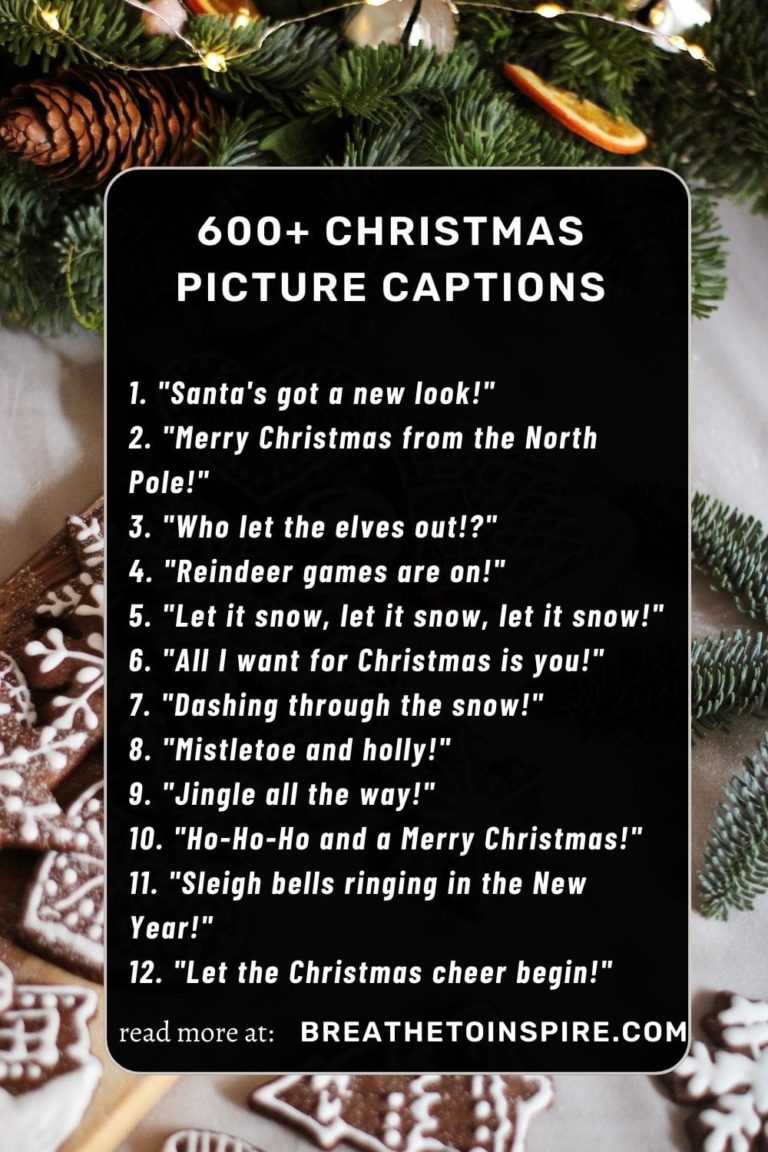 600+ Christmas Captions (Ultimate Holiday Edition - 2023) - Breathe To ...