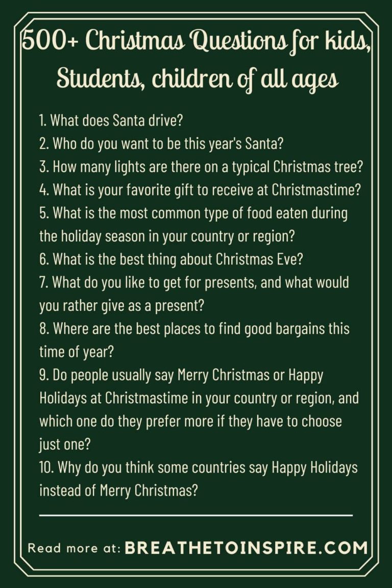 500+ Christmas Questions To Ask To Get Into The Conversation Of Fun ...
