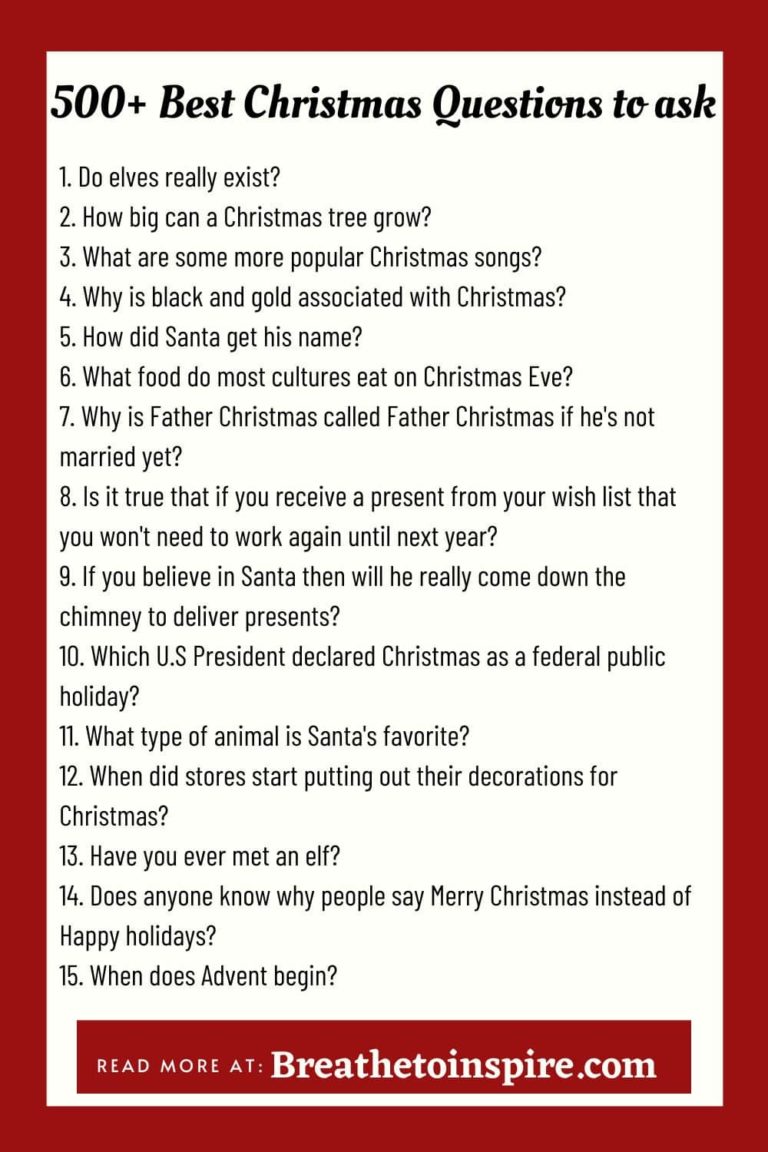 500+ Christmas Questions To Ask To Get Into The Conversation Of Fun ...