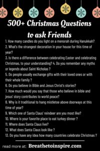 500+ Christmas Questions To Ask To Get Into The Conversation Of Fun ...