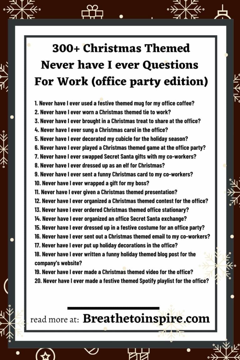 350+ Never Have I Ever Christmas Questions 2023 Winter Holidays Game ...