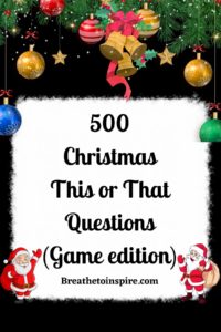 500 Christmas This Or That Questions Game Edition For Winter Holidays ...