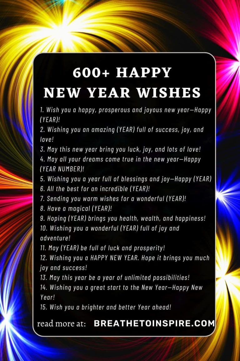 650+ Happy New Year Wishes For 2024 To Send As Greetings And Messages ...