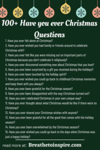 500+ Christmas Questions To Ask To Get Into The Conversation Of Fun ...