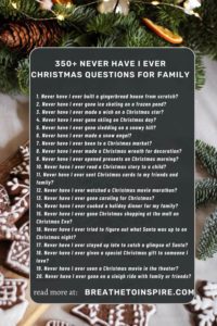 350+ Never Have I Ever Christmas Questions 2023 Winter Holidays Game ...