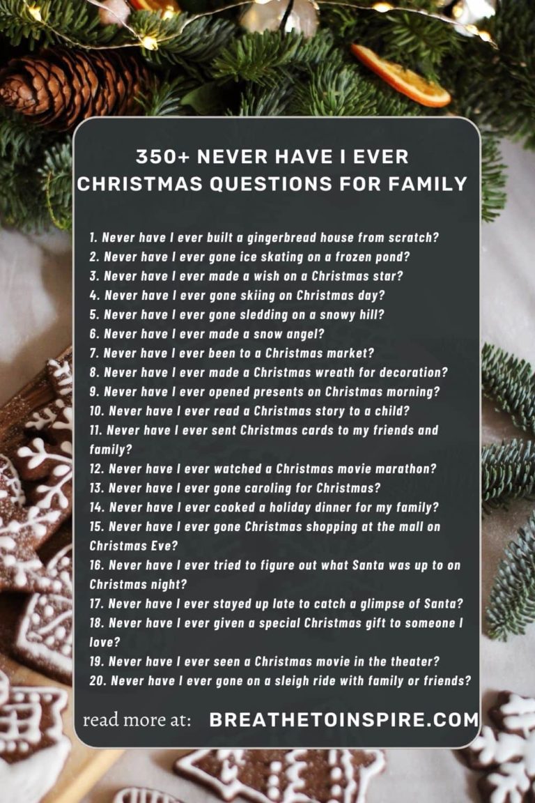 350+ Never Have I Ever Christmas Questions 2023 Winter Holidays Game ...