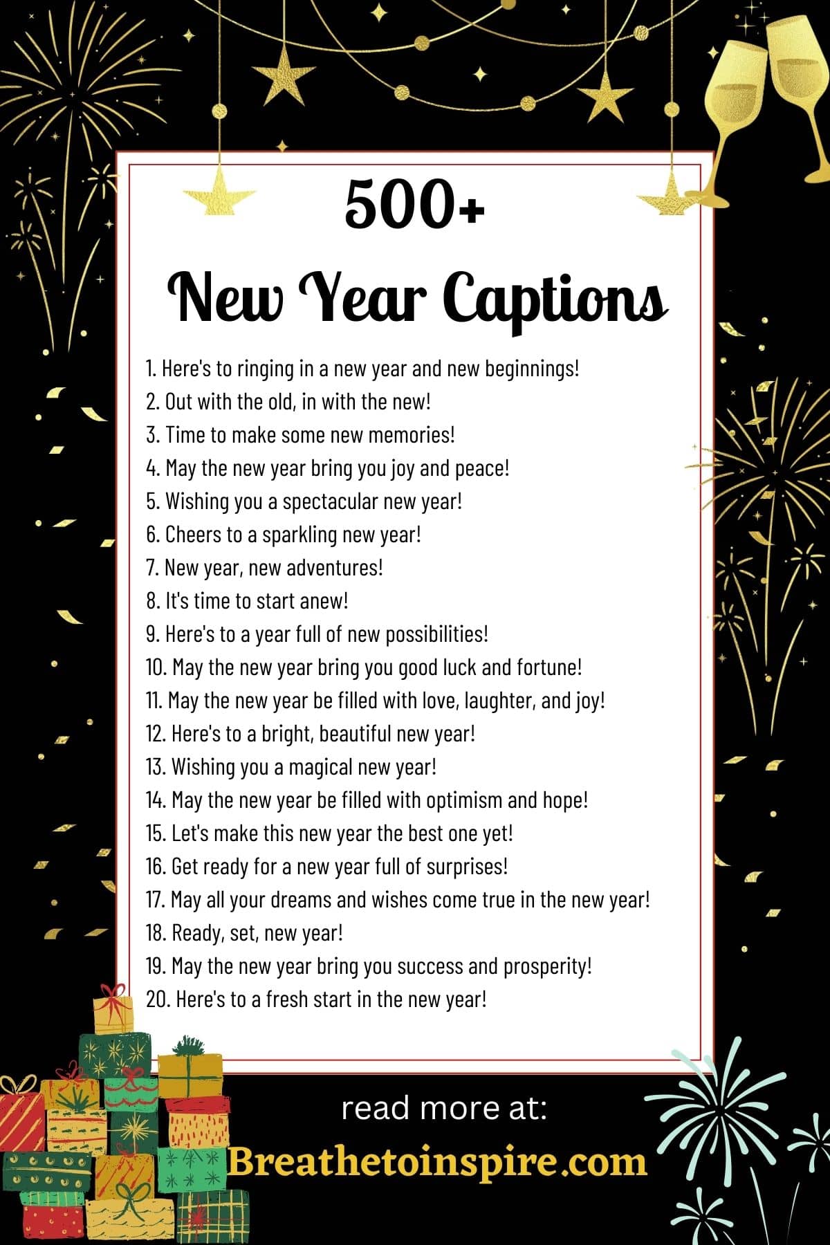 500+ New Year Captions (2024 Edition) For Instagram & Year End Photo ...