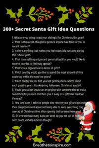 350+ Secret Santa Questions To Give Best Christmas Gifts (game Edition ...