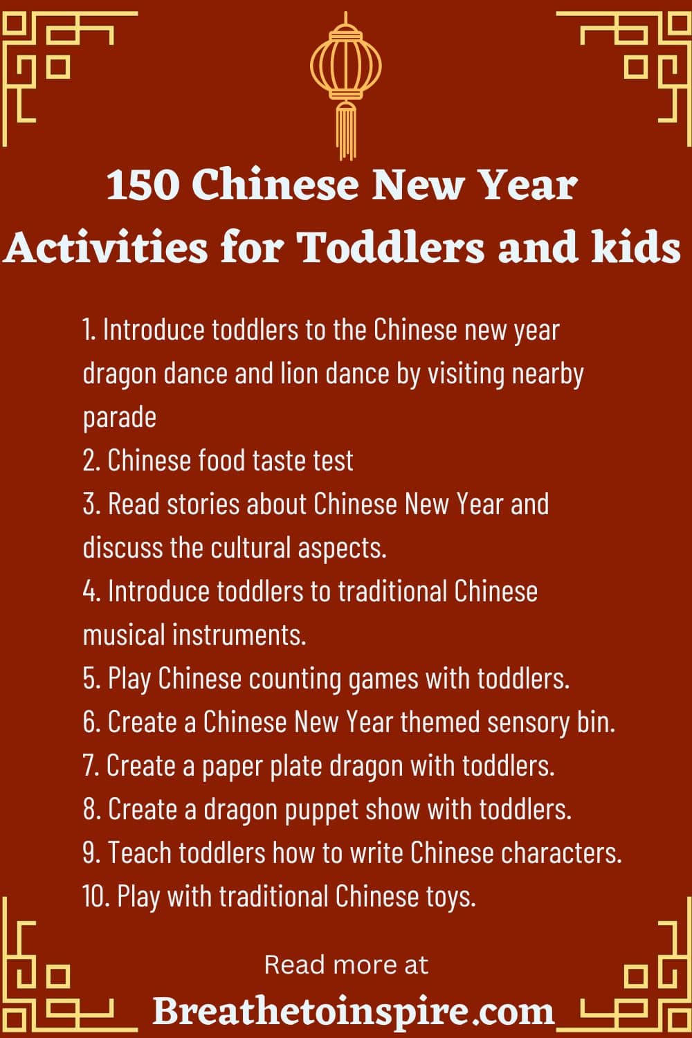 150 Chinese New Year Activities For Kids, Toddlers, Pre K, Kindergarten ...