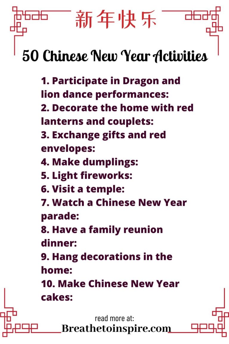 50 Chinese New Year Activities 2024 (kids, Adults, Seniors Edition ...