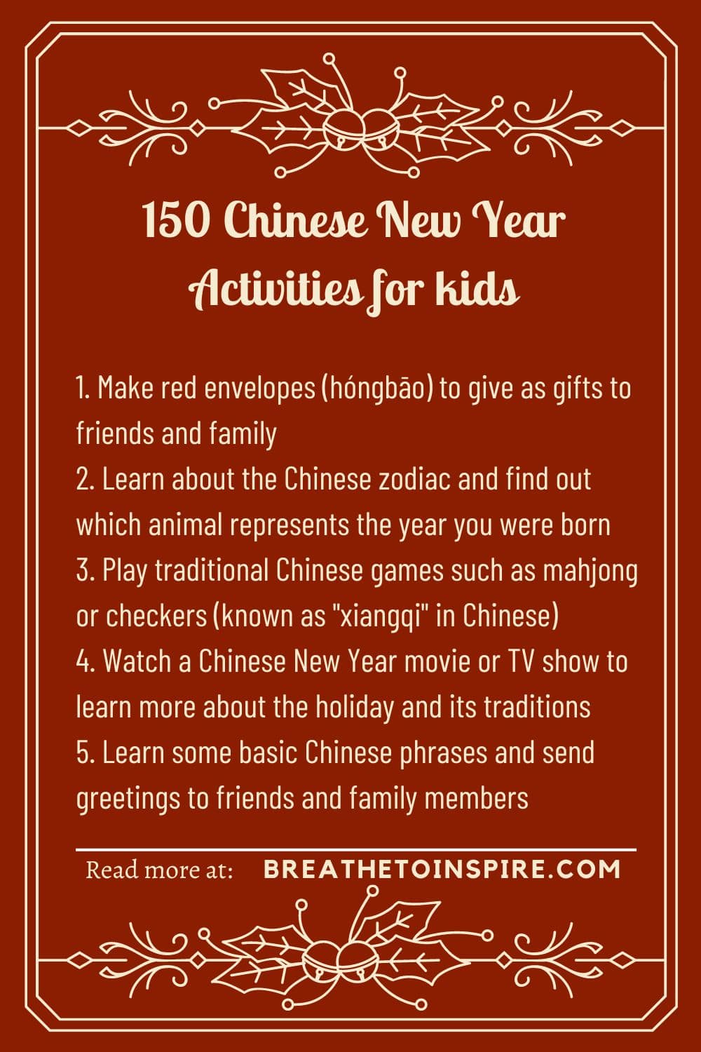 150 Chinese New Year Activities For Kids, Toddlers, Pre K, Kindergarten ...