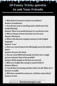 50 Funny Trick Questions To Ask Your Boyfriend, Girlfriend, Friends ...