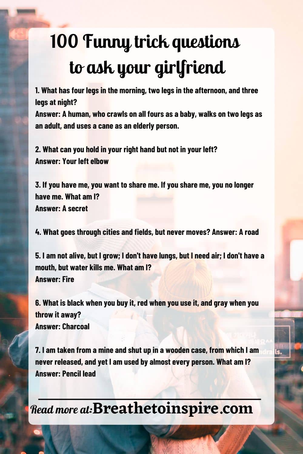 50 Funny Trick Questions To Ask Your Boyfriend Girlfriend Friends 50 Funny Trick Questions To Ask Your Boyfriend Girlfriend Friends