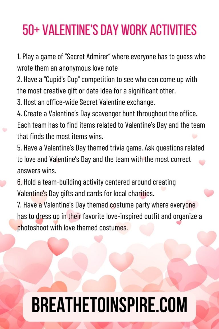 40 Valentine's Day Ideas For Work And Activities With Coworkers At ...