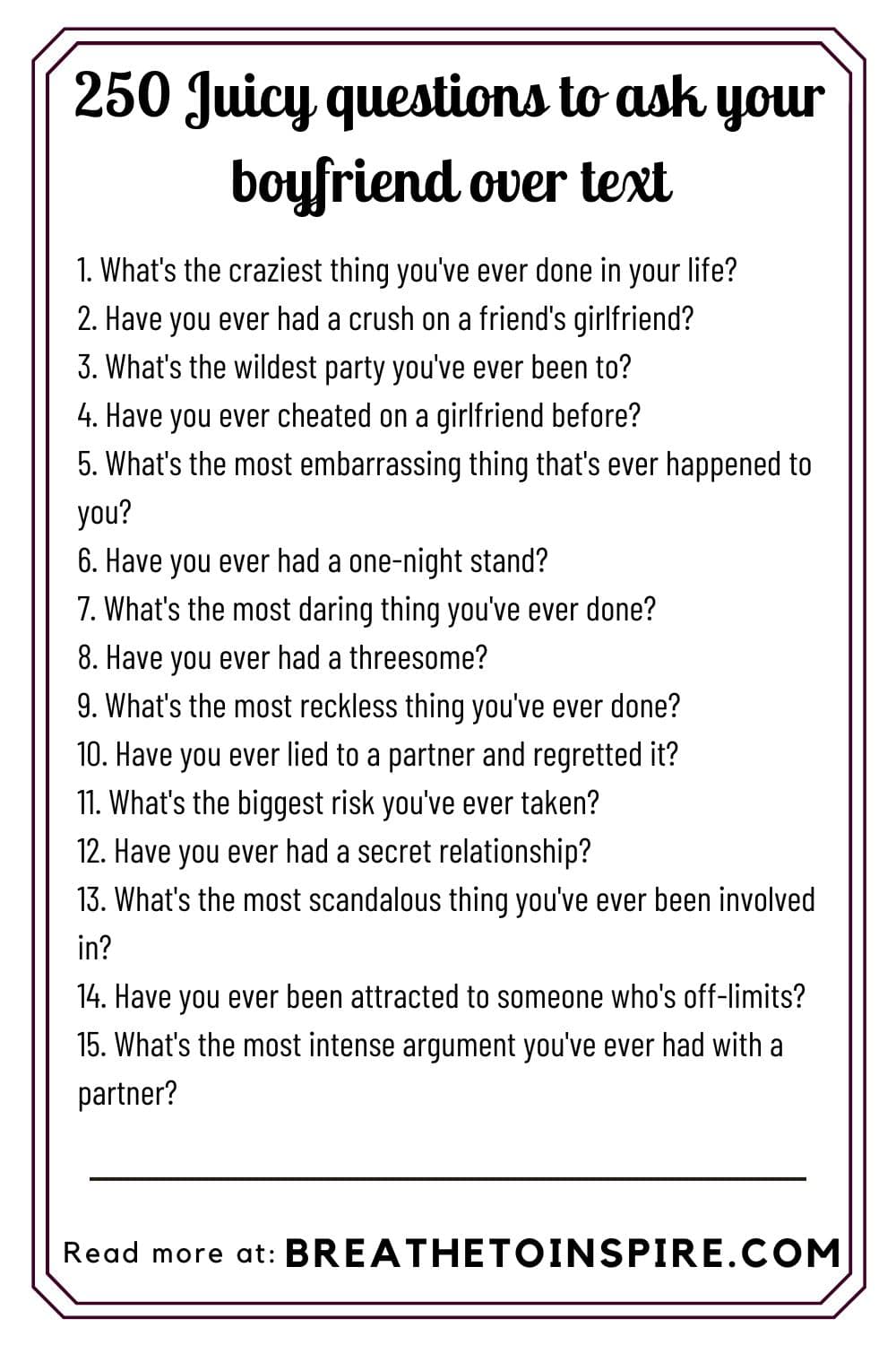250 Questions To Ask Your Boyfriend Over Text freaky Deep Funny 250 Questions To Ask Your Boyfriend Over Text freaky Deep Funny