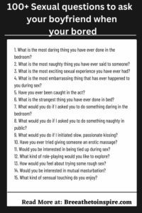 100+ Sexual Questions To Ask Your Boyfriend (very Sexy, Intimate ...