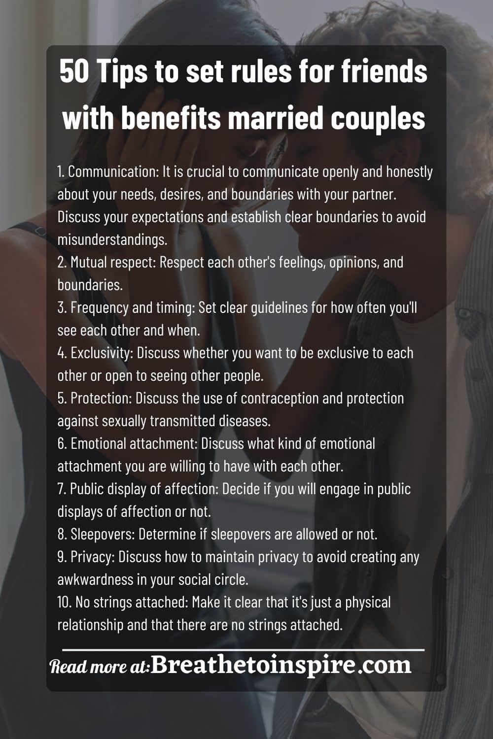 50 Friends With Benefits Rules For Married Couples - Breathe To Inspire