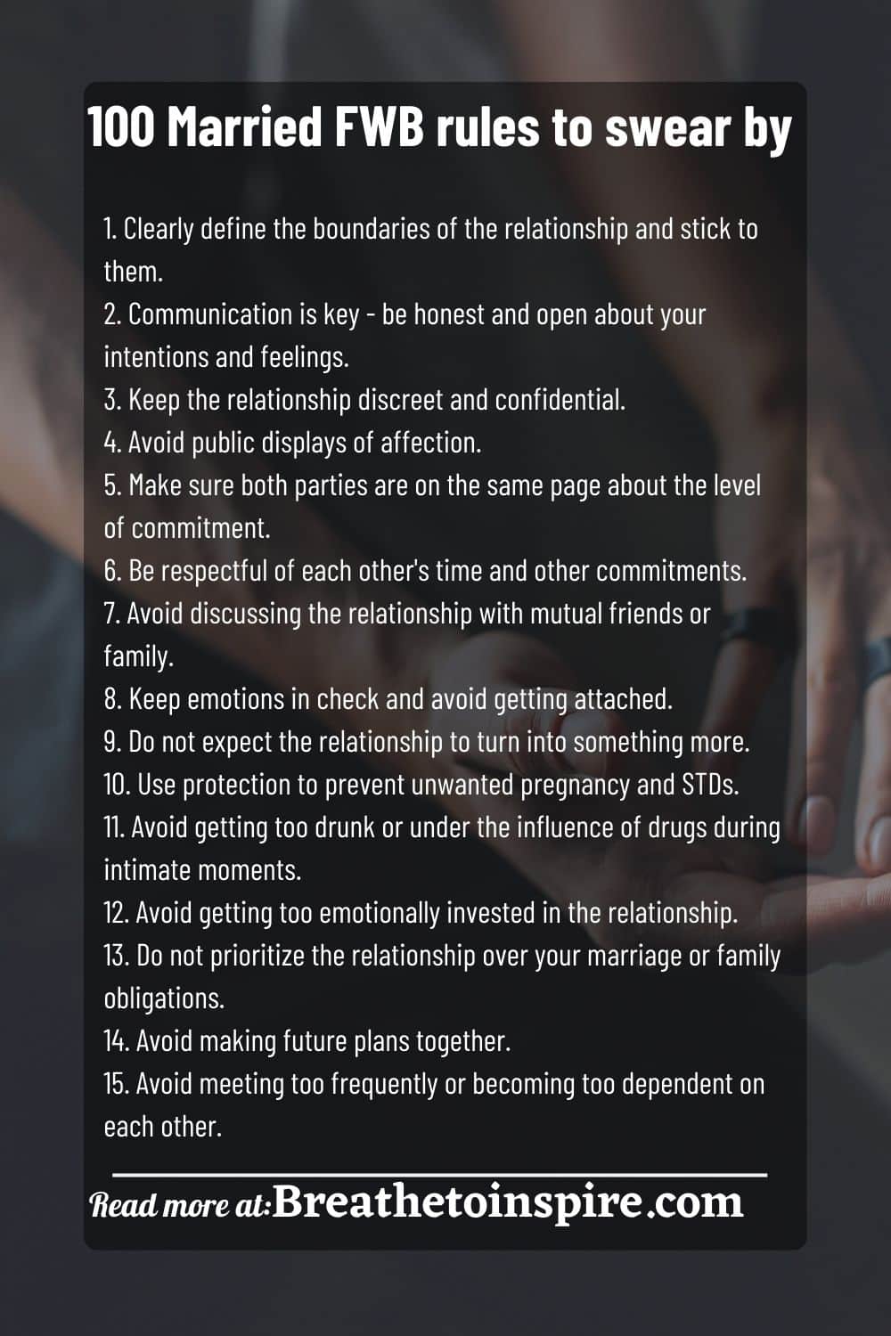 100 Married Fwb Rules To Swear By - Breathe To Inspire