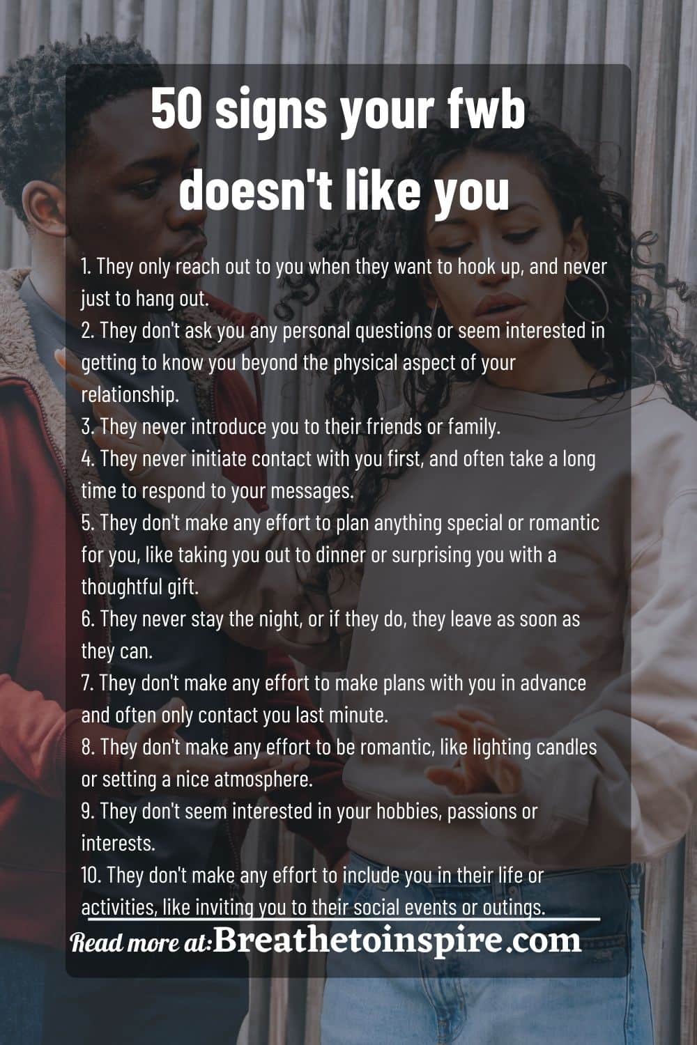 50 Signs Your Fwb Doesn't Like You - Breathe To Inspire