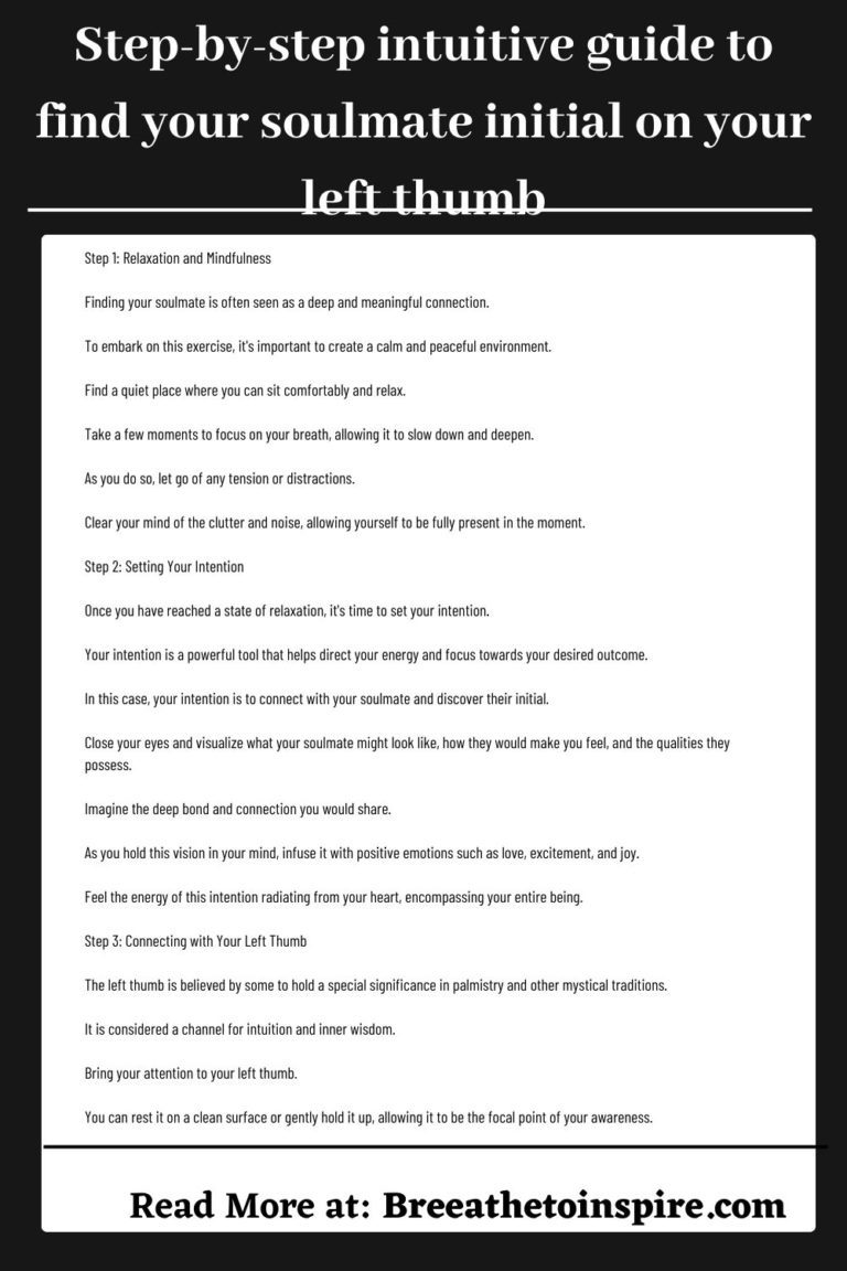 How To Find Your Soulmate Initial On Your Left Thumb? (step-by-step ...