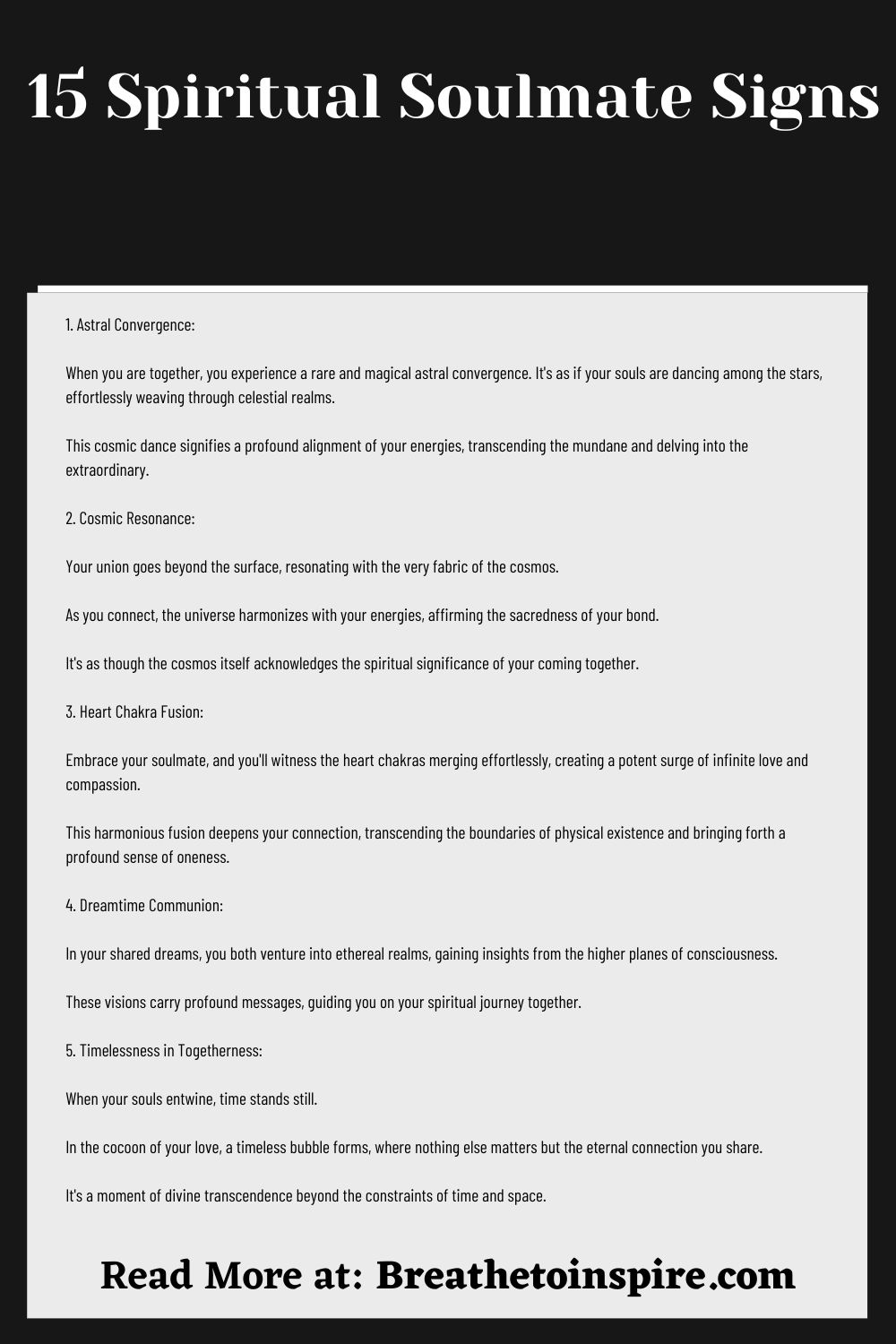 15 Spiritual Soulmate Signs - Breathe To Inspire