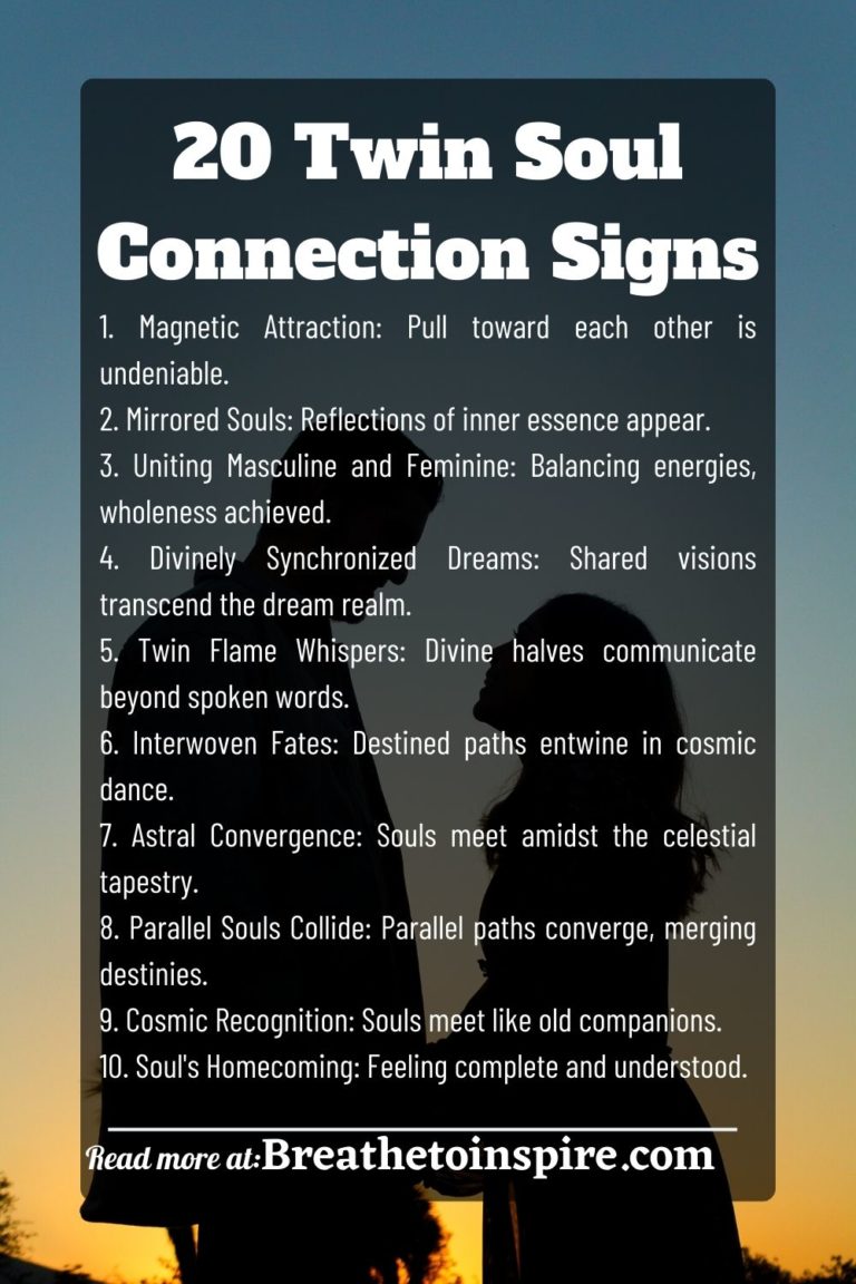 20 Twin Soul Connection Signs To Identify Your Soulmate - Breathe To ...
