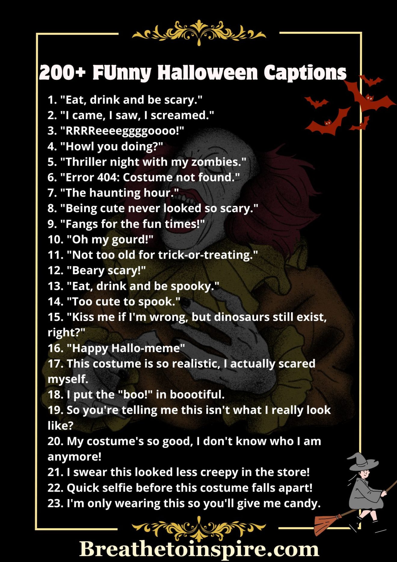 200 Halloween Photo Captions (for Solo And Group Pictures On Social ...