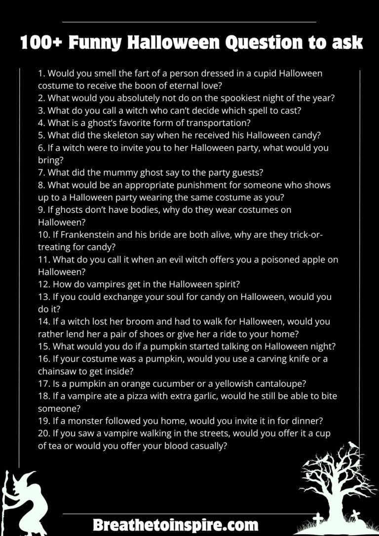 350+ Halloween Questions To Ask For This Spooky Season To Get Into The ...