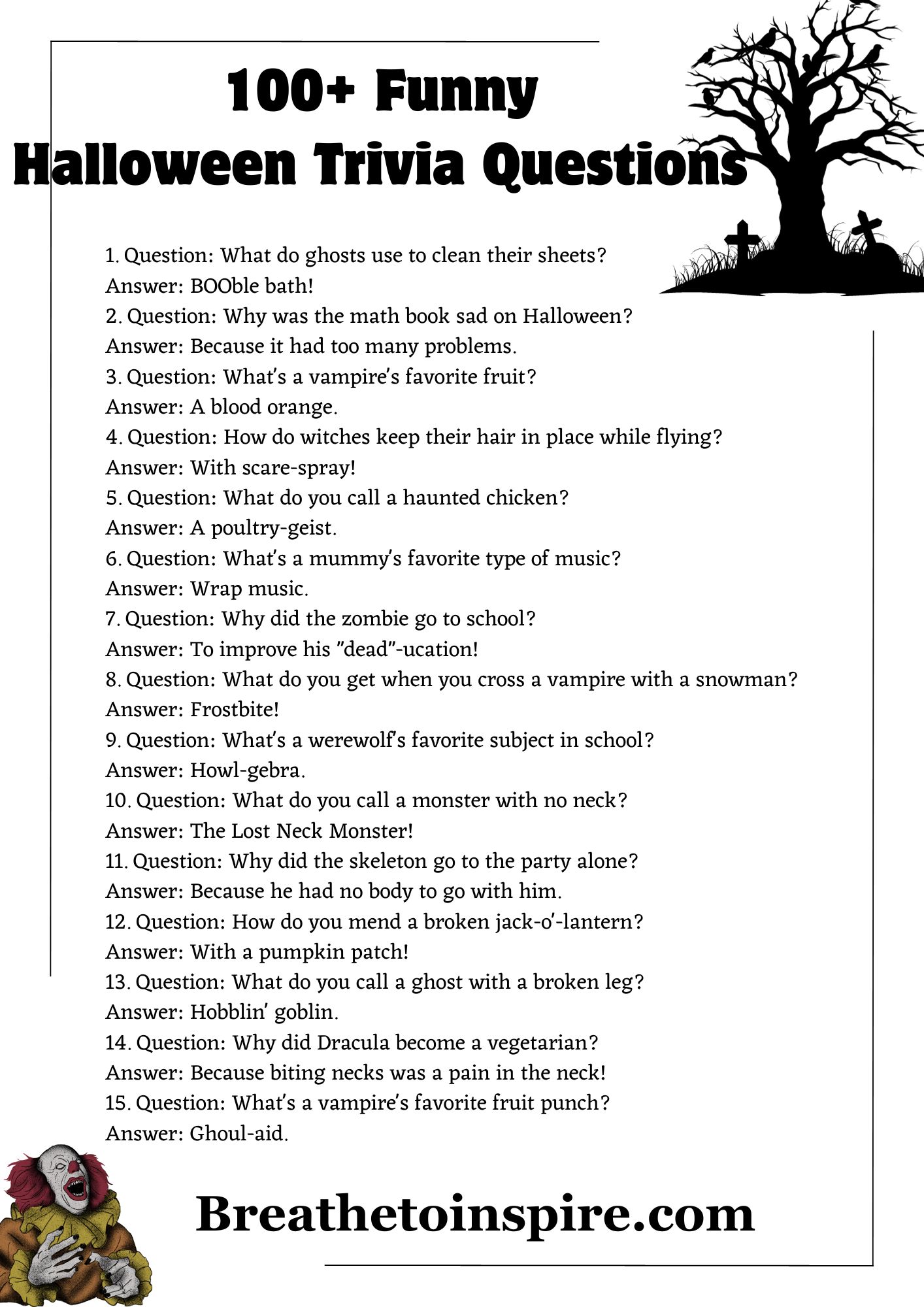 250+ Funny Halloween Questions For This Spooktacular Season - 2023 Fun ...