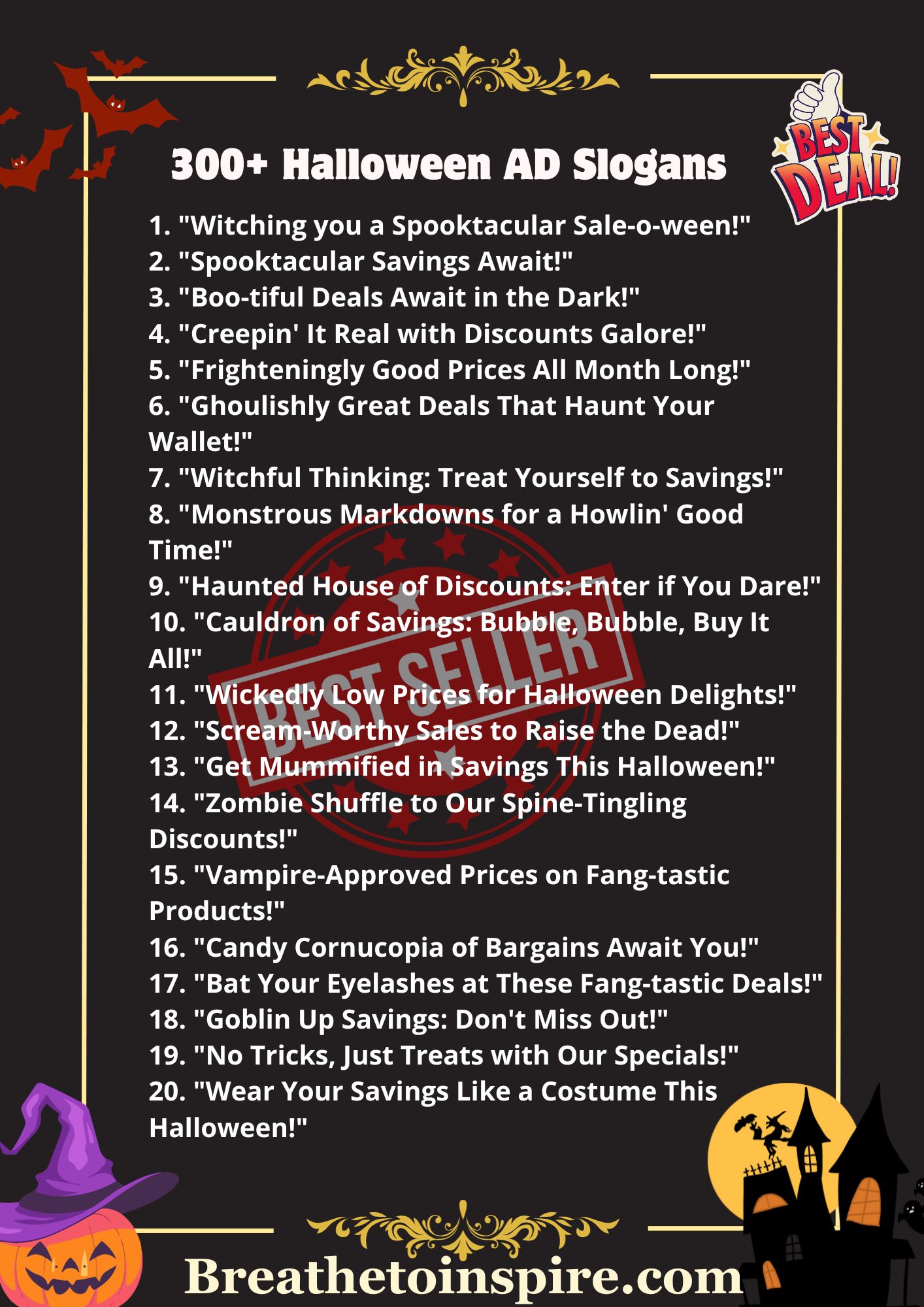 300+ Halloween Ad Slogans (sales, Advertising, Marketing, Business ...