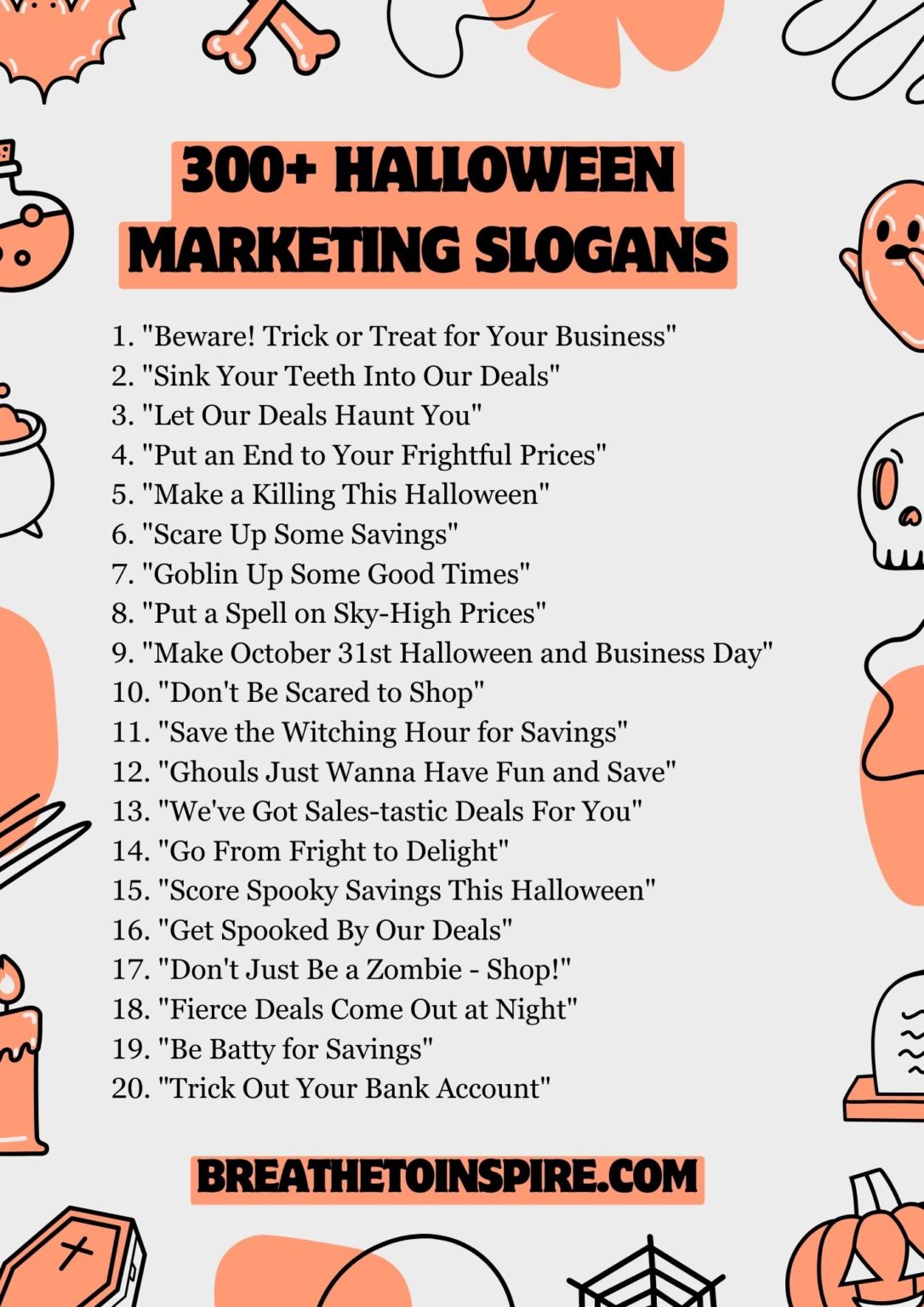 300+ Halloween Ad Slogans (sales, Advertising, Marketing, Business ...