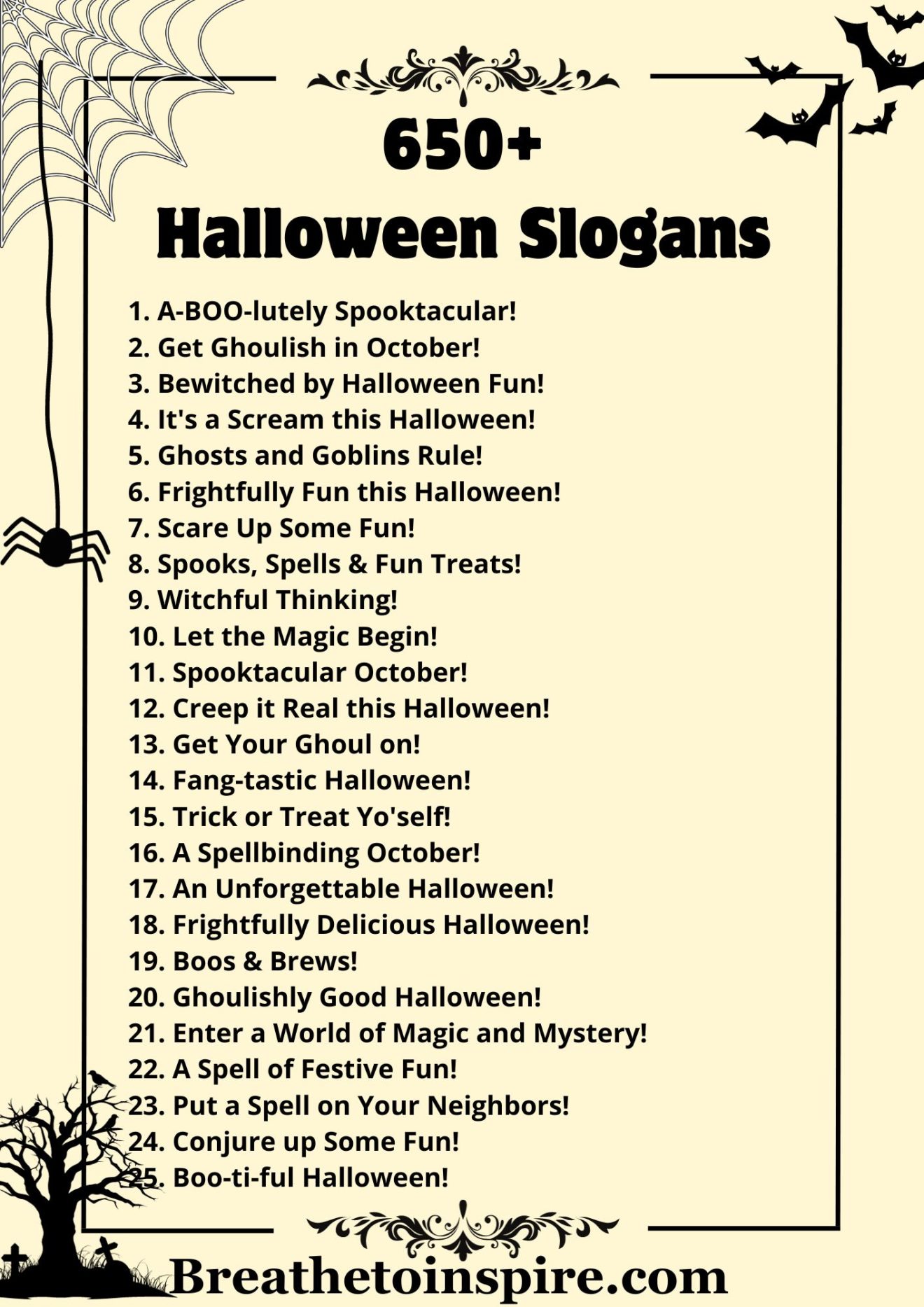650+ Halloween Slogans (from Party To Business Ads - 2023 Edition ...
