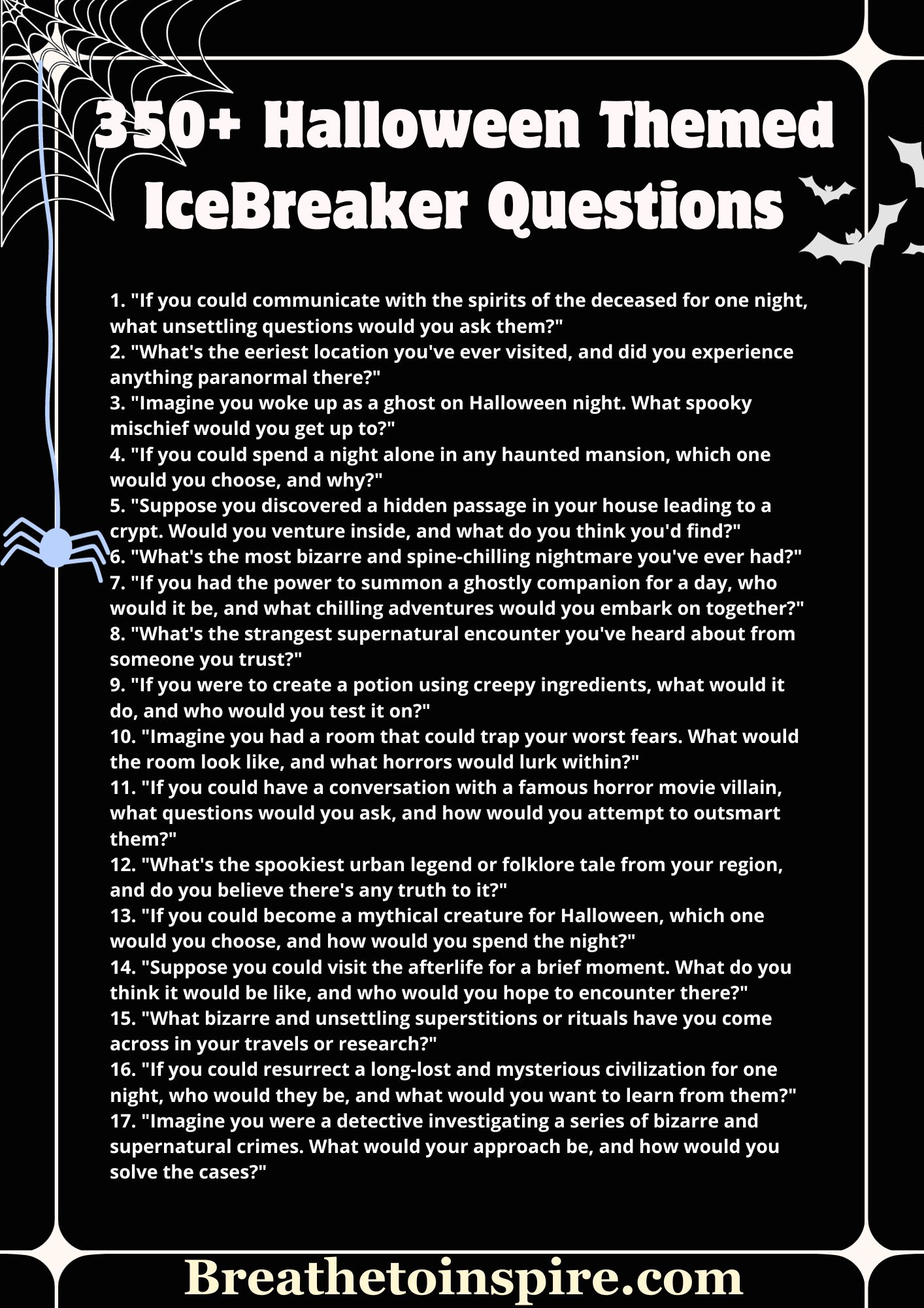 300 Halloween Icebreaker Questions For Your Haunting Time (2023 Edition ...